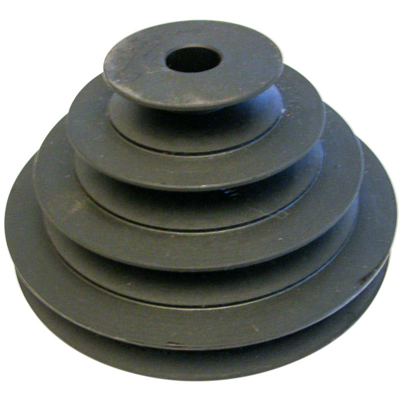 2-3-4-5 inch cast iron step pulley with 5/8 (.625) inch bore for motor