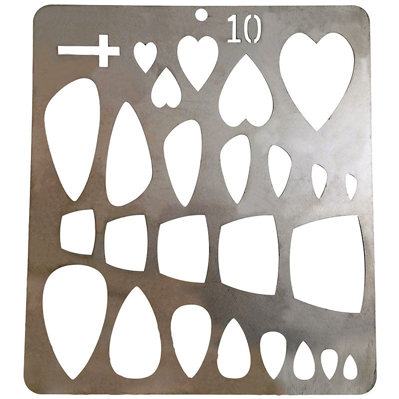 Stainless steel template #10
