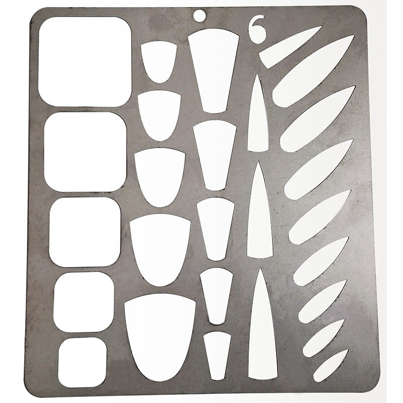 Stainless steel template #6