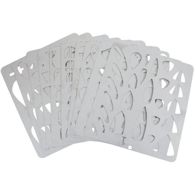 Stainless Steel Templates Set of 10